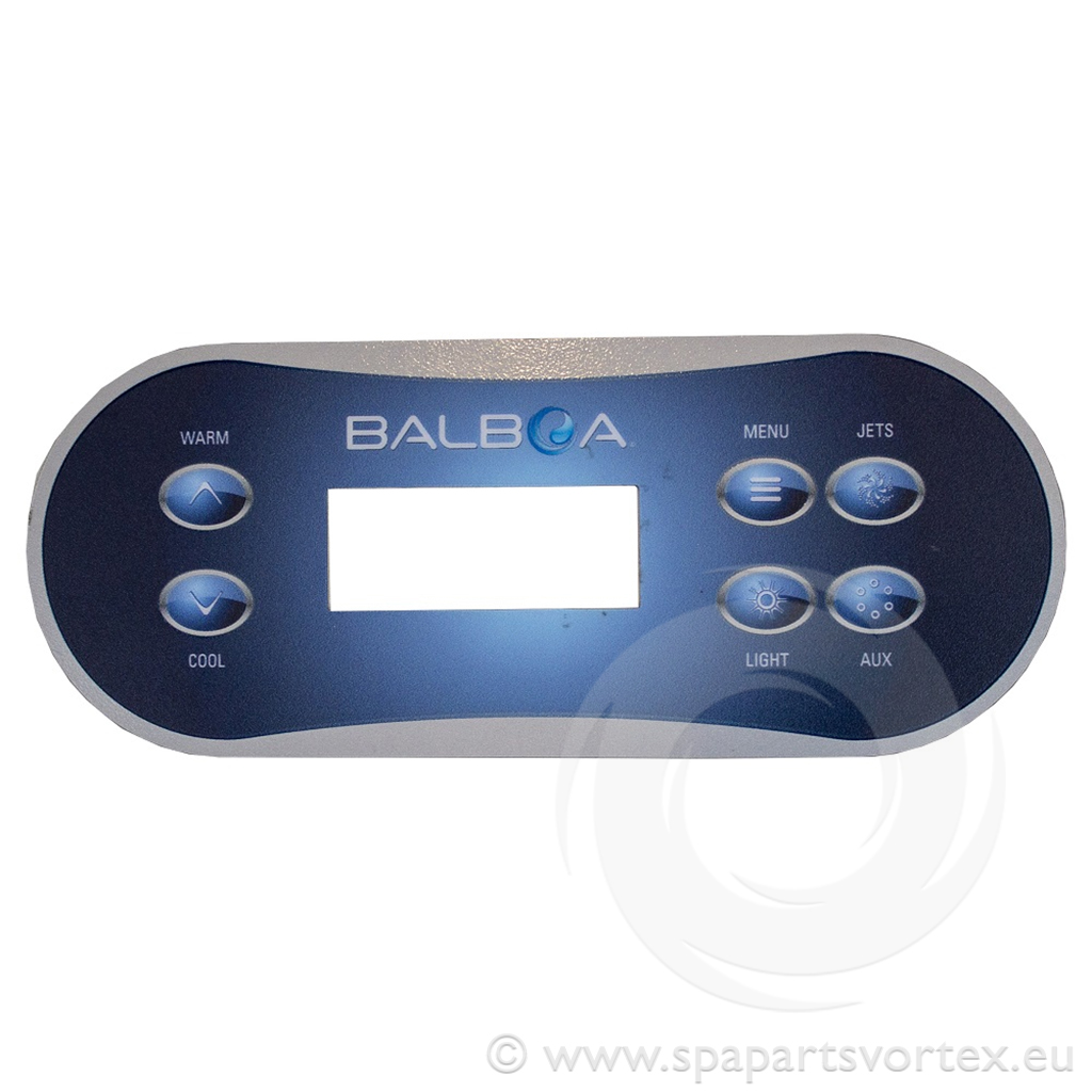 Balboa TP500S 6 Button Overlay (1 Pump + aux) | VBV